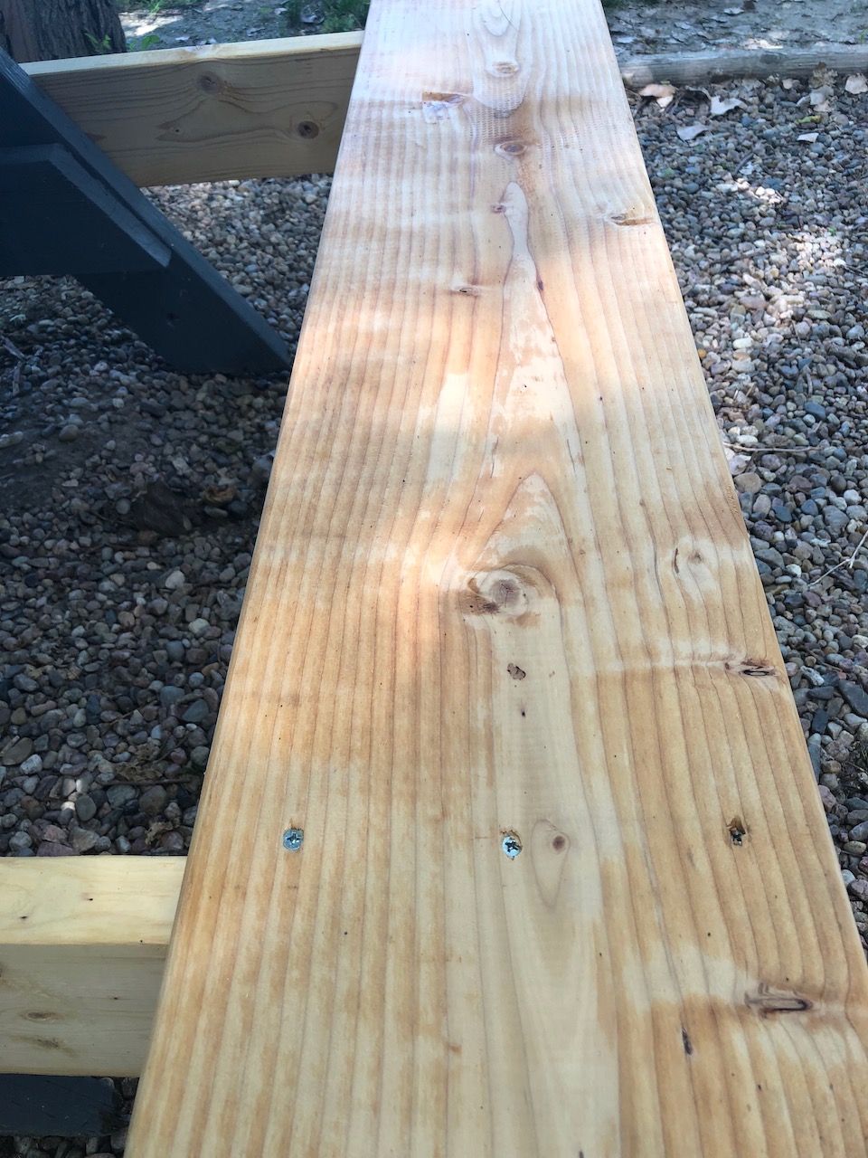 Tea Stained Picnic Table - learn to restore a weathered wood patina