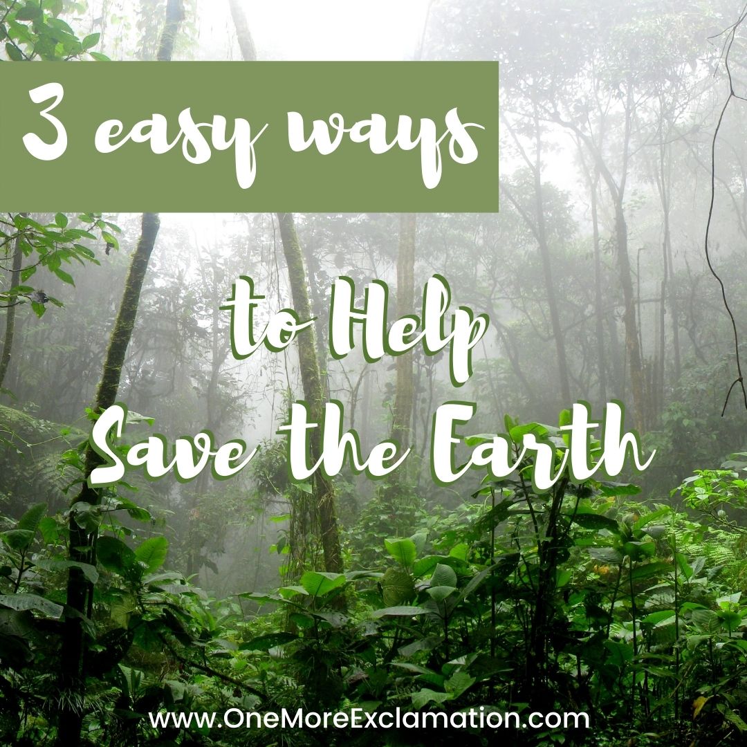 3 Easy Ways to Help Save the Earth · One More Exclamation